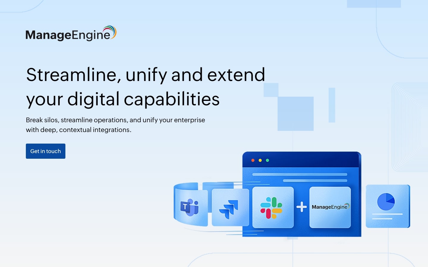 Enterprise IT integrations - ManageEngine platform