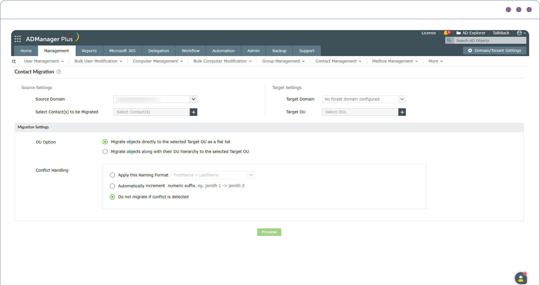Outil de migration Active Directory | ADManager Plus