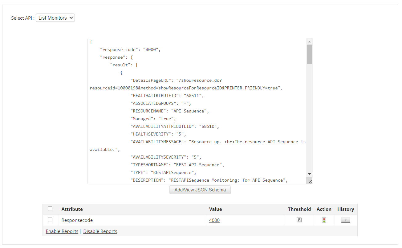 Surveillance des Séquences API REST - Applications Manager de ManageEngine Surveillance des Séquences API REST - Applications Manager de ManageEngine