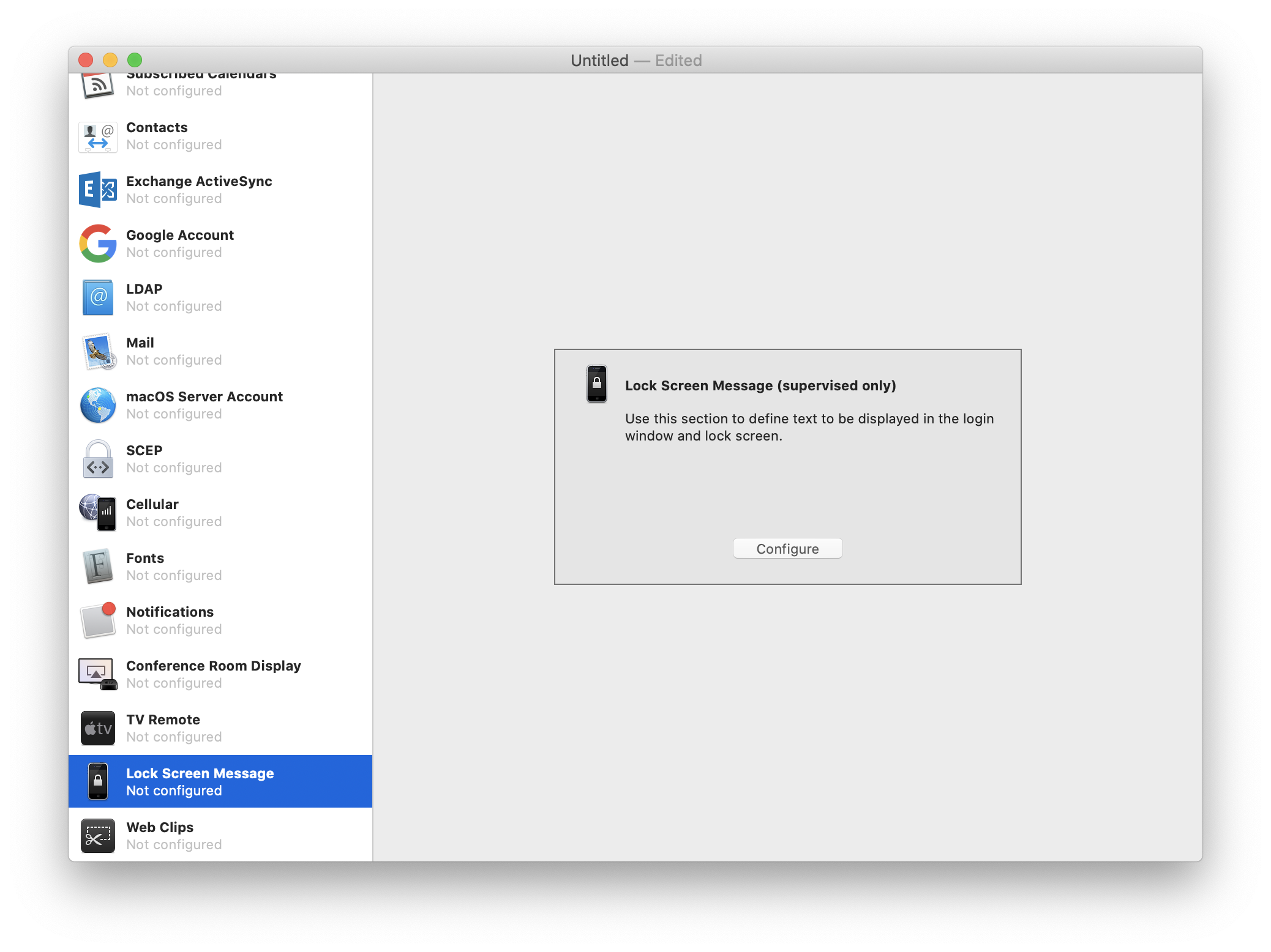 Create Custom Configuration profiles using Apple Configurator | ManageEngine