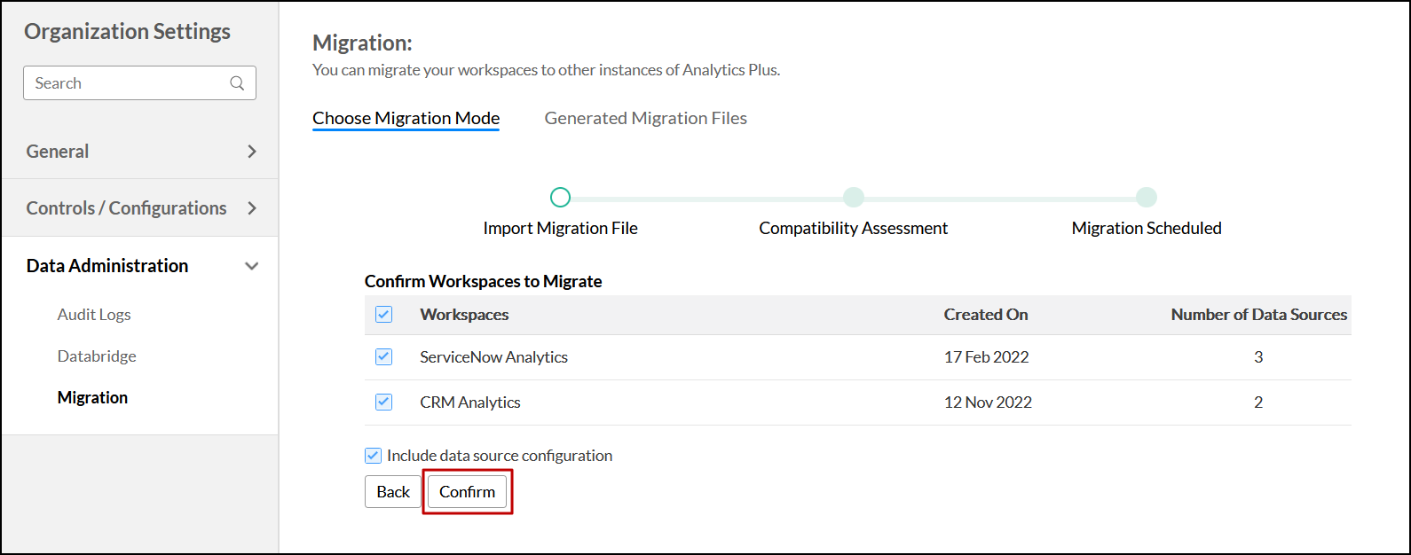 Migration | Analytics Plus Cloud