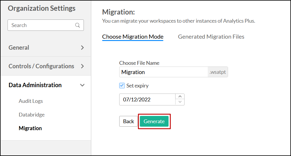 Migration | Analytics Plus Cloud