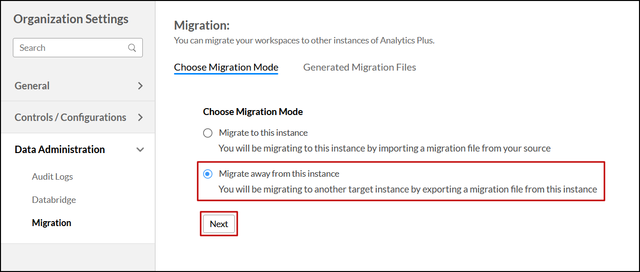 Migration | Analytics Plus Cloud