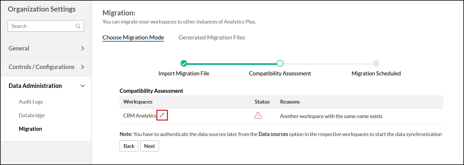 Migration | Analytics Plus Cloud