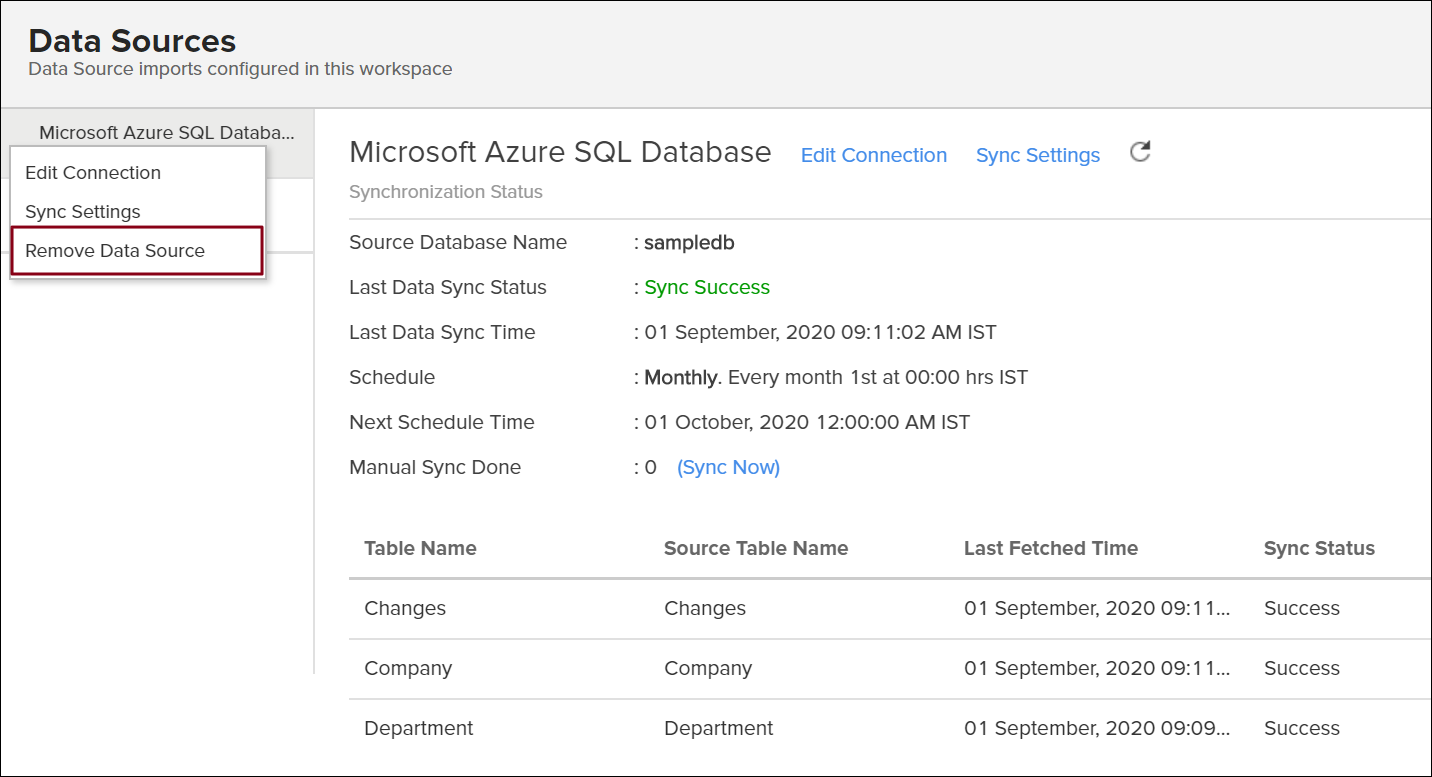 Import from Microsoft Azure SQL Database | Analytics Plus Cloud