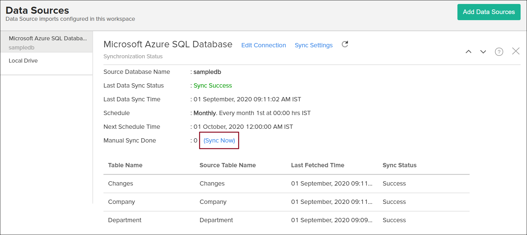 Import from Microsoft Azure SQL Database | Analytics Plus Cloud