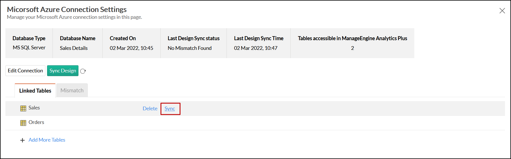 Import from Microsoft Azure SQL Database | Analytics Plus Cloud