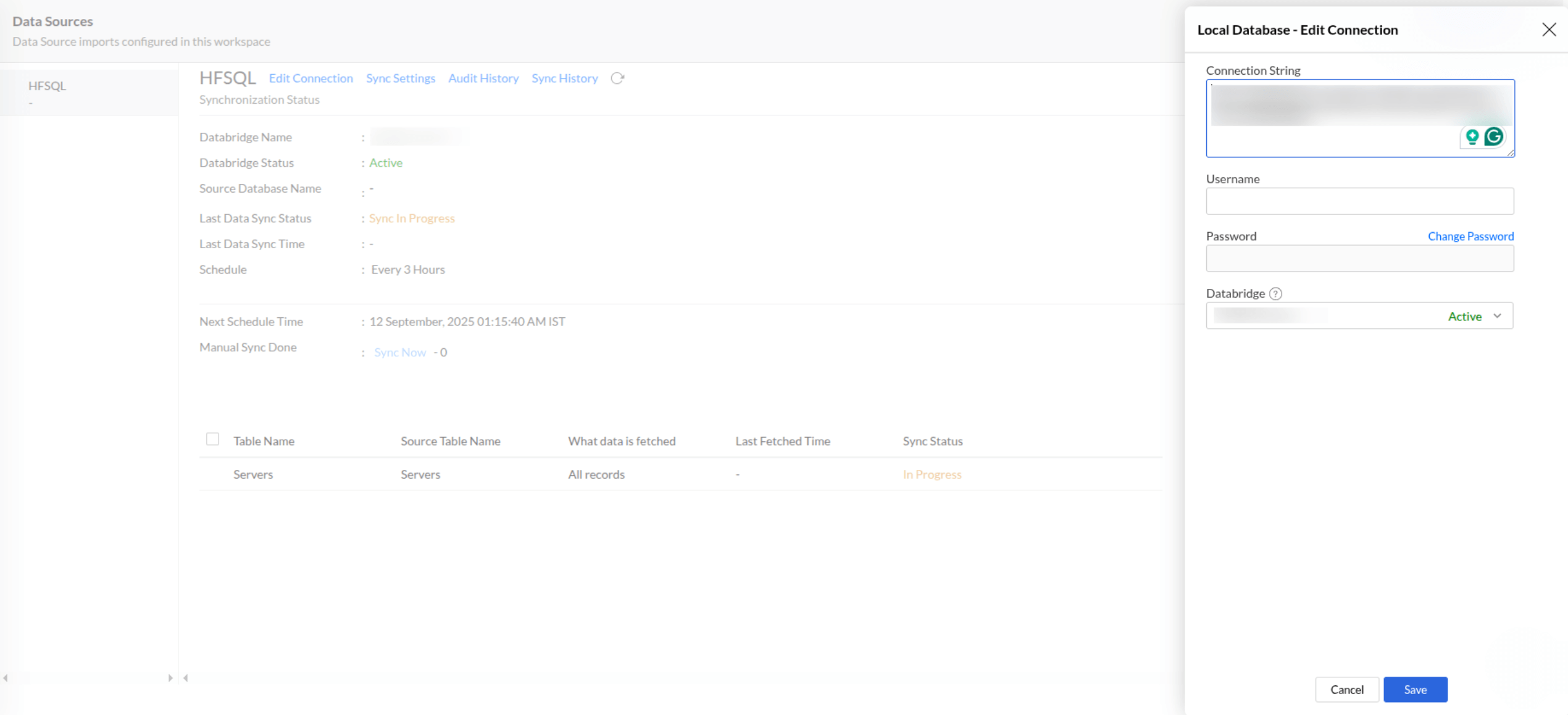 Import data from HFSQL | Analytics Plus Cloud