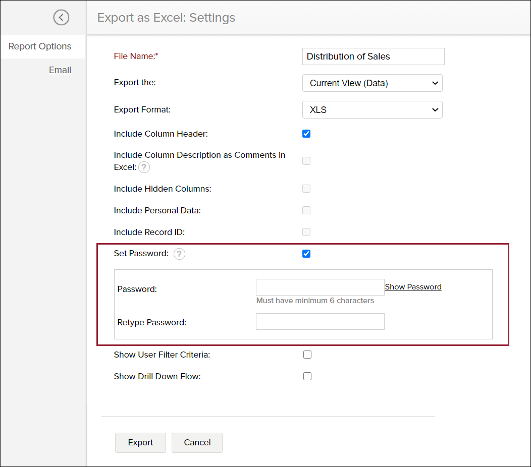 Exporting Views | Analytics Plus Cloud