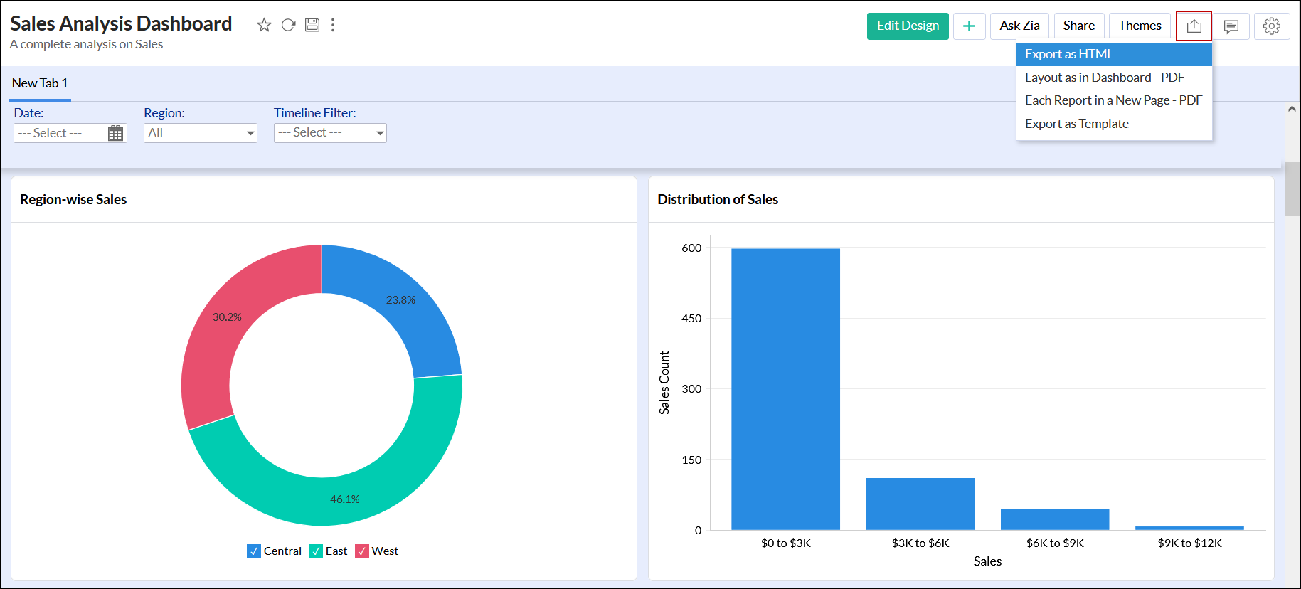 Exporting a Dashboard | Analytics Plus