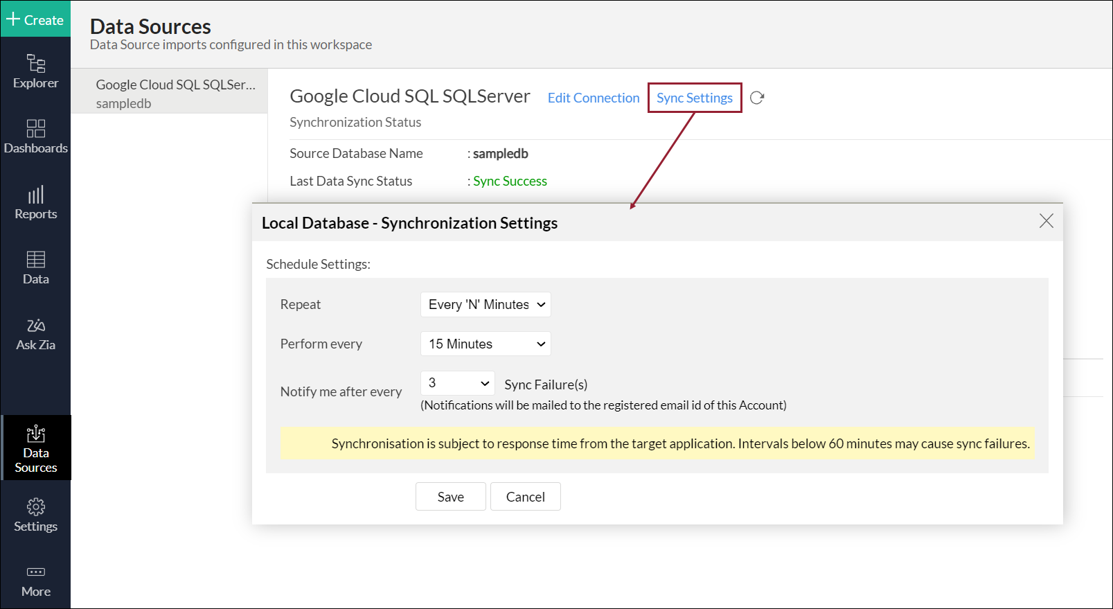 Import from Google Cloud SQL MS SQL Server| Analytics Plus
