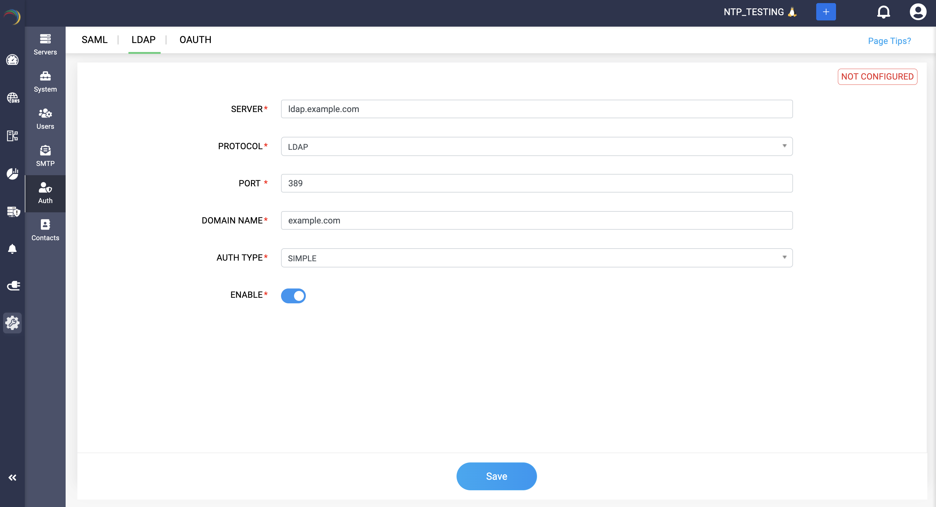 Configuring LDAP authentication