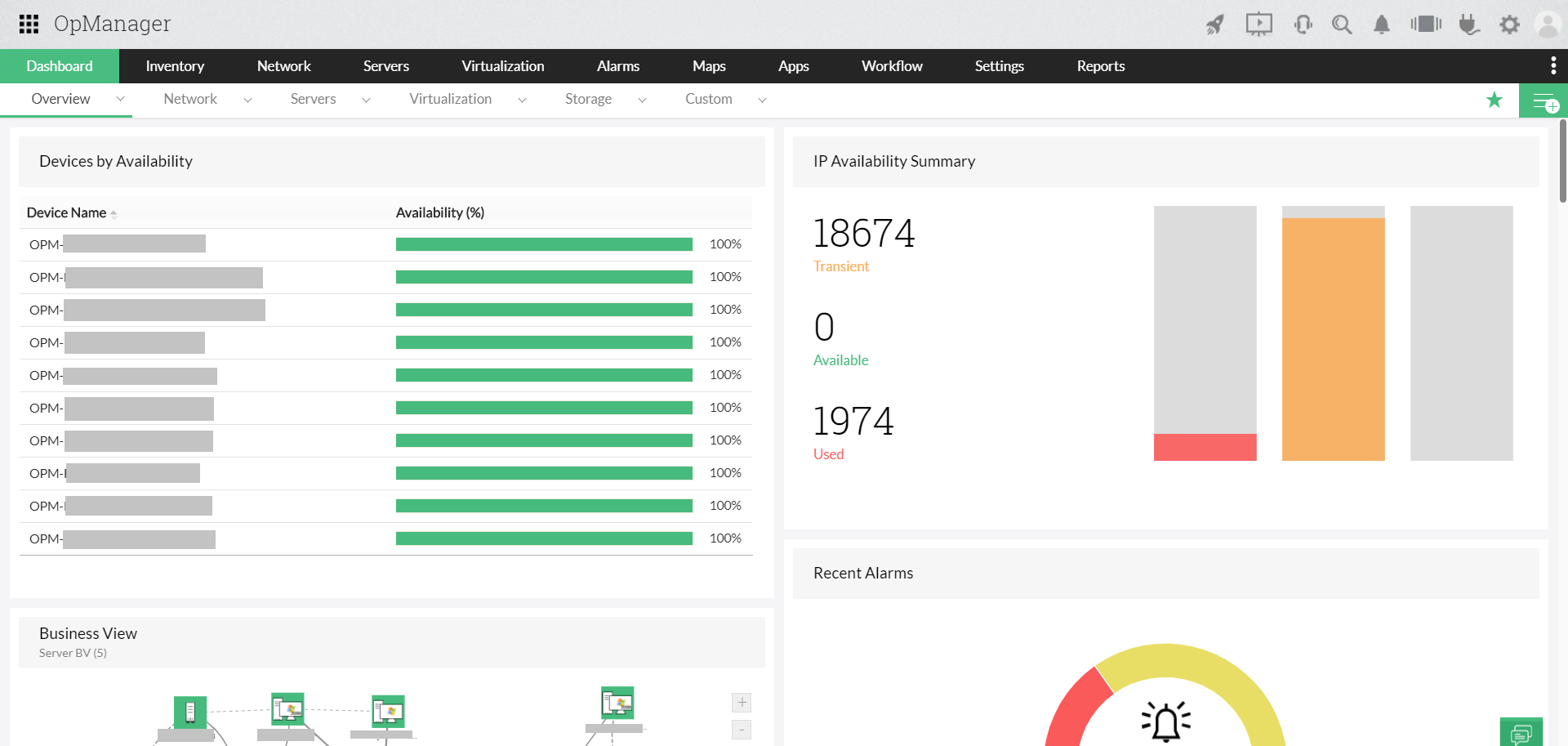 Outil d’analyse unifiée de l’infrastructure informatique - ManageEngine OpManager Plus