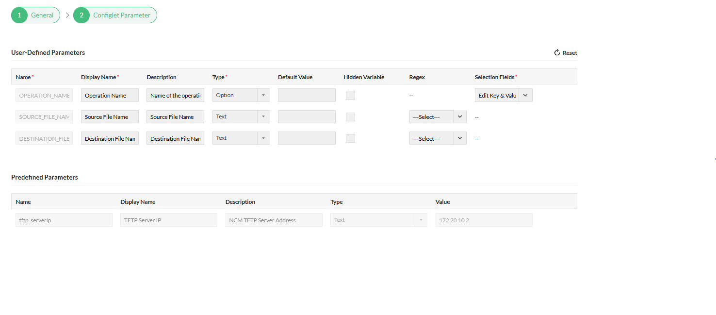 Configlets programmables - ManageEngine Network Configuration Manager