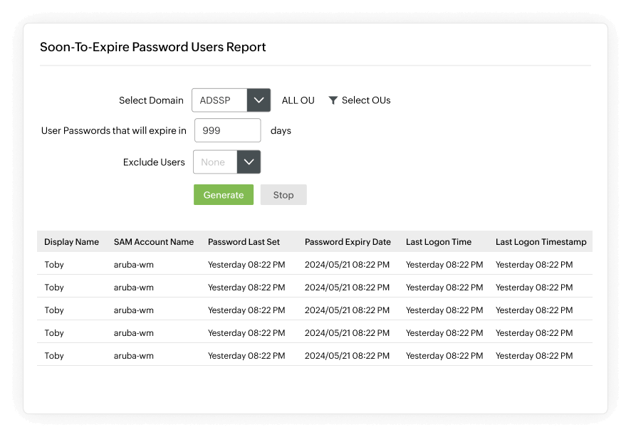 Autoservicio de restablecimiento de contraseñas | ManageEngine AD360
