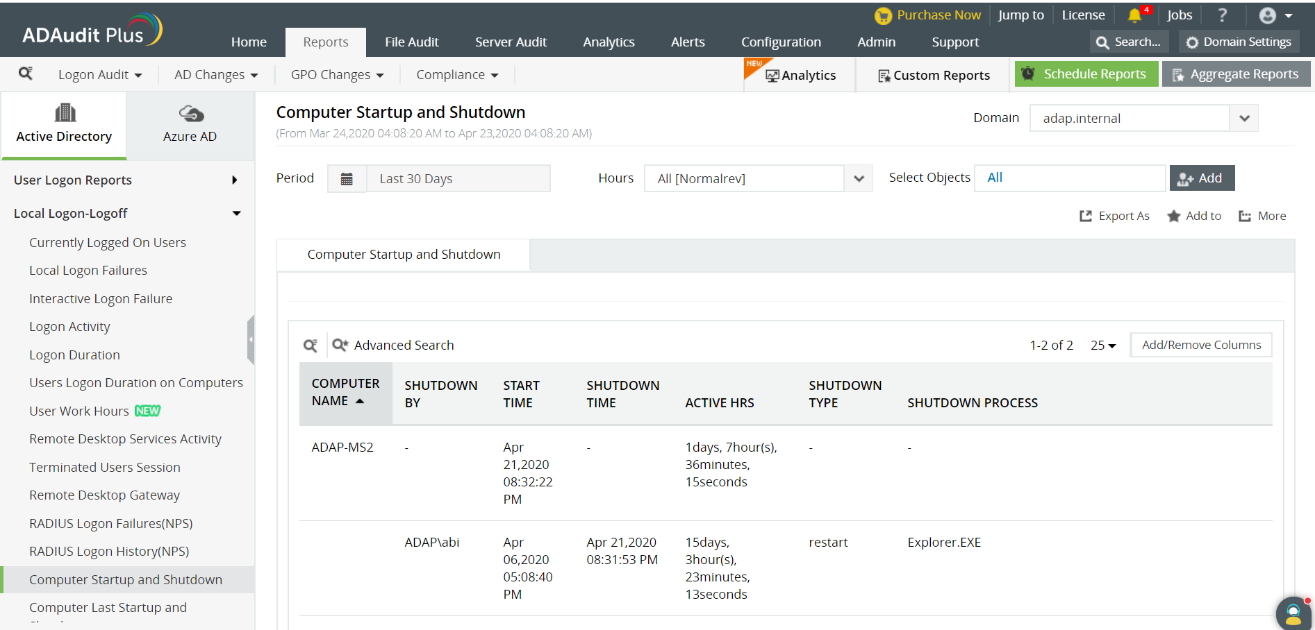 Hur man får avstängningstiden med hjälp av powershell | ManageEngine ...